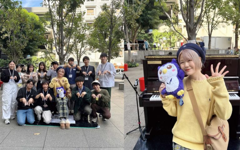 M-Naviプロジェクト「MU STREET PARK 2024」で活動。ストリートピアノをはじめ、多くの企画を実施！｜渡邊小太郎さん・田窪悠希さん | Meiji NOW